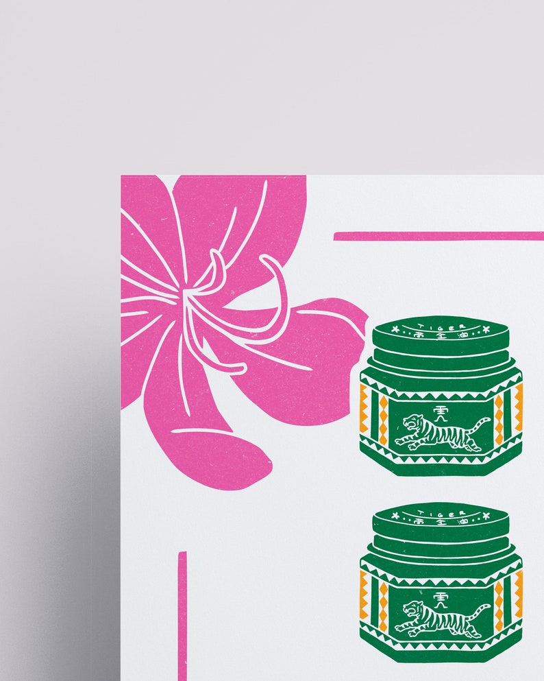 Digital Printable Poster Tiger Balm & Cassia Flowers - Etsy