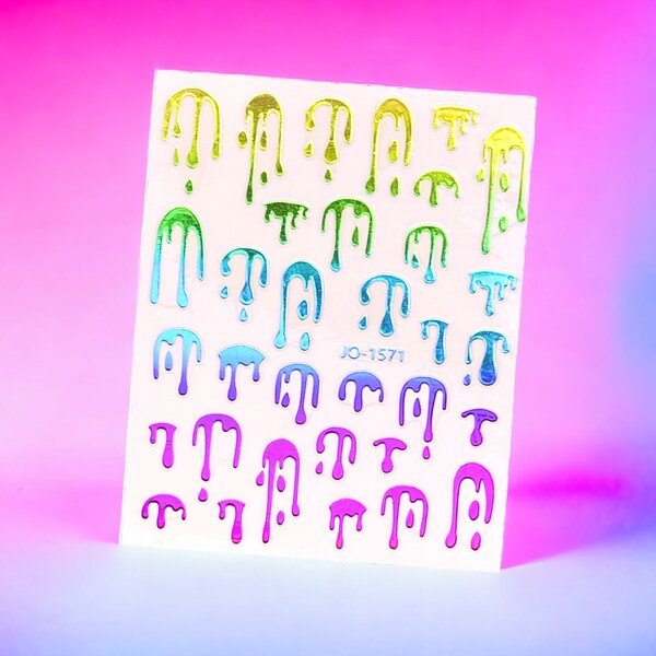 20 Sheets/set 3D Golden Nail Stickers Aesthetic Nail Sticker Nail Decal ...