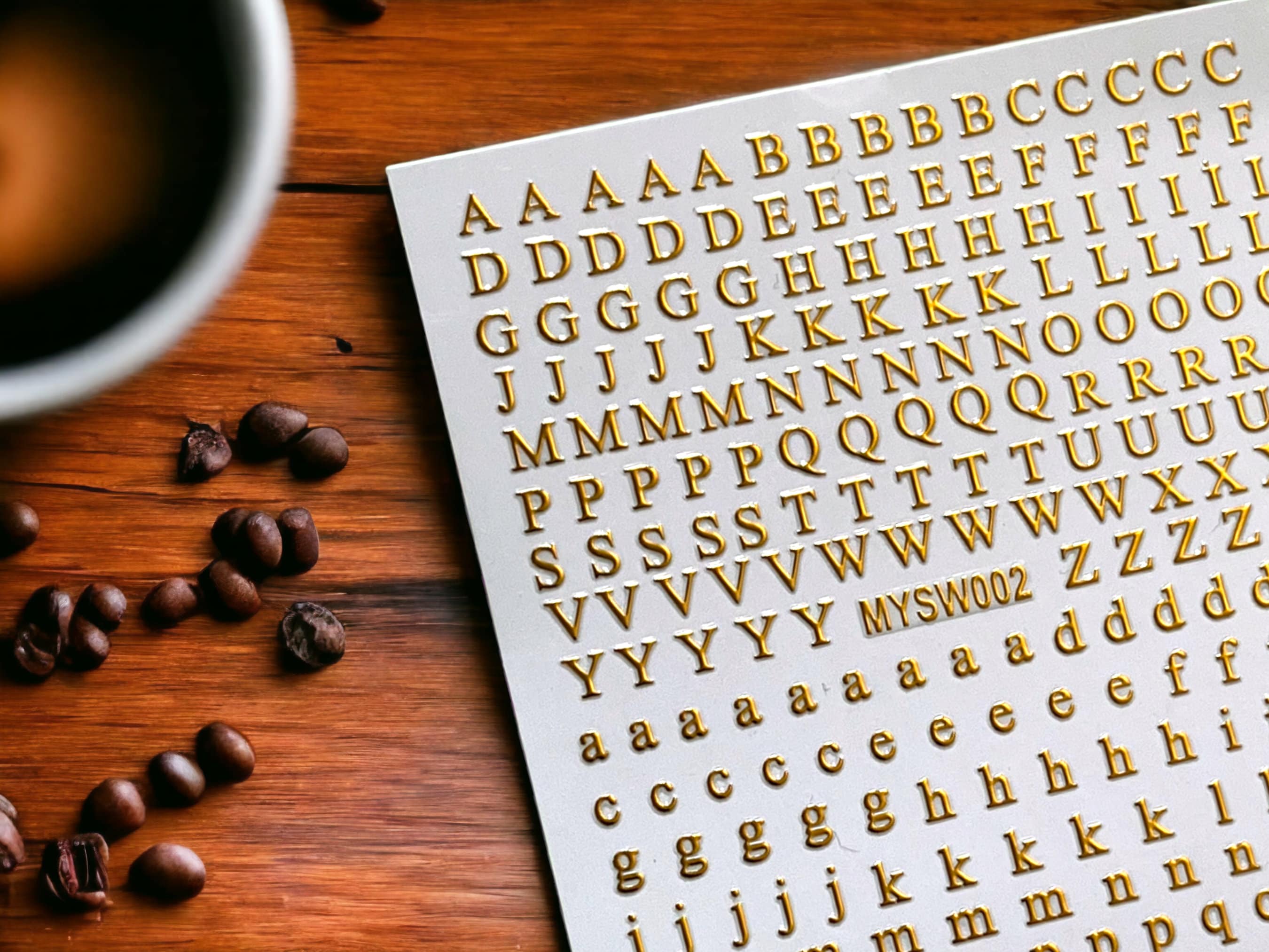 Gold Letters Sticker, Gold Alphabet Sticker, Gold Letters Nail Sticker ...