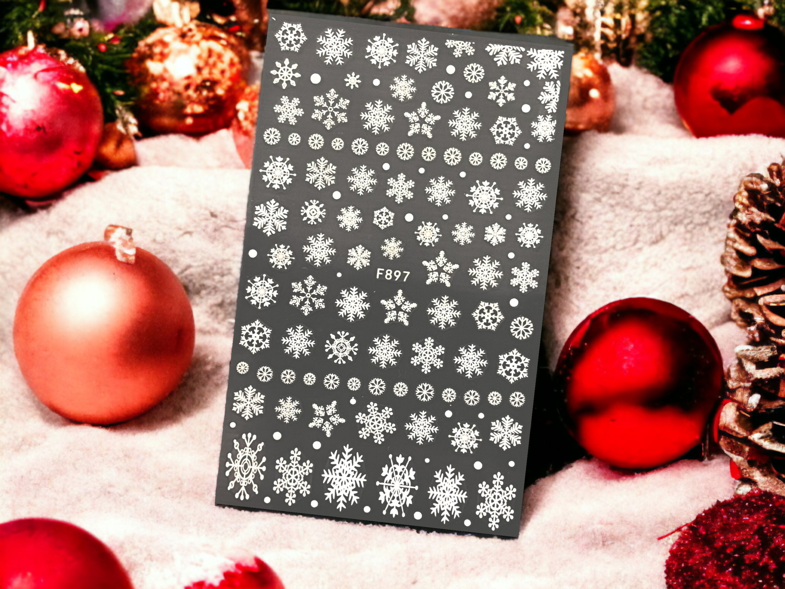 CHRISTMAS Snowflake Nail Stickers, Winter Nail Sticker, Snowflake Nail ...