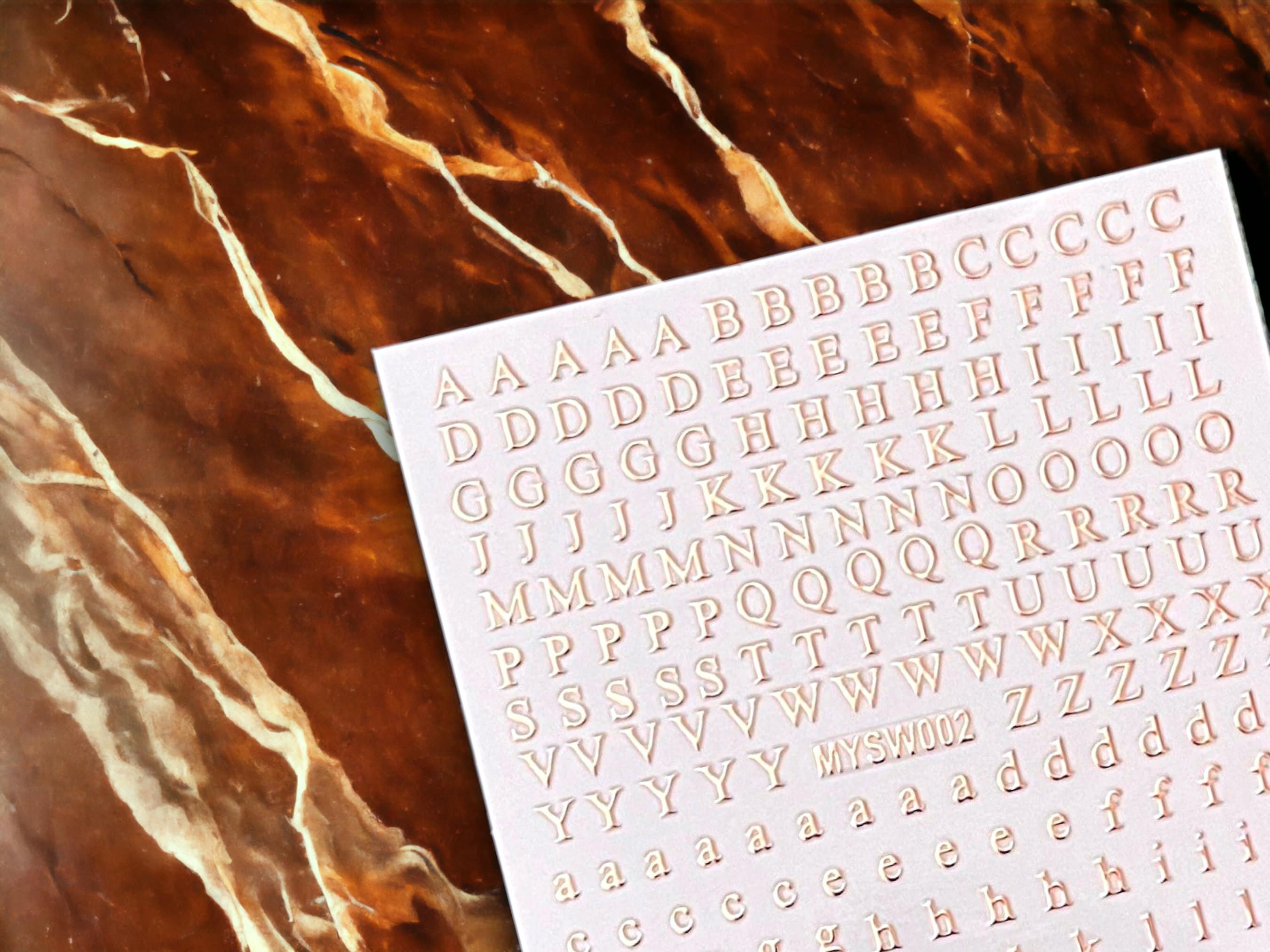 Rose Gold Letters Sticker, Rose Gold Alphabet Sticker, Rose Gold ...