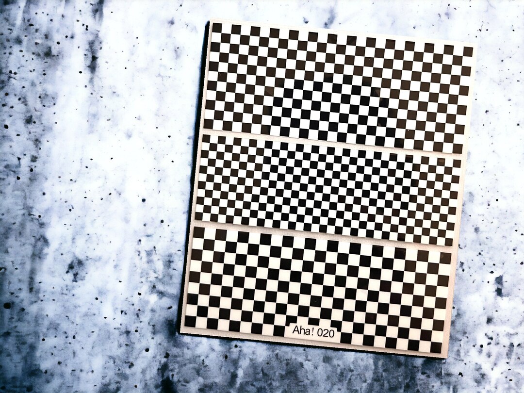 Black and White Checkboard Checker Nail Stickers, Checkboard Nail ...