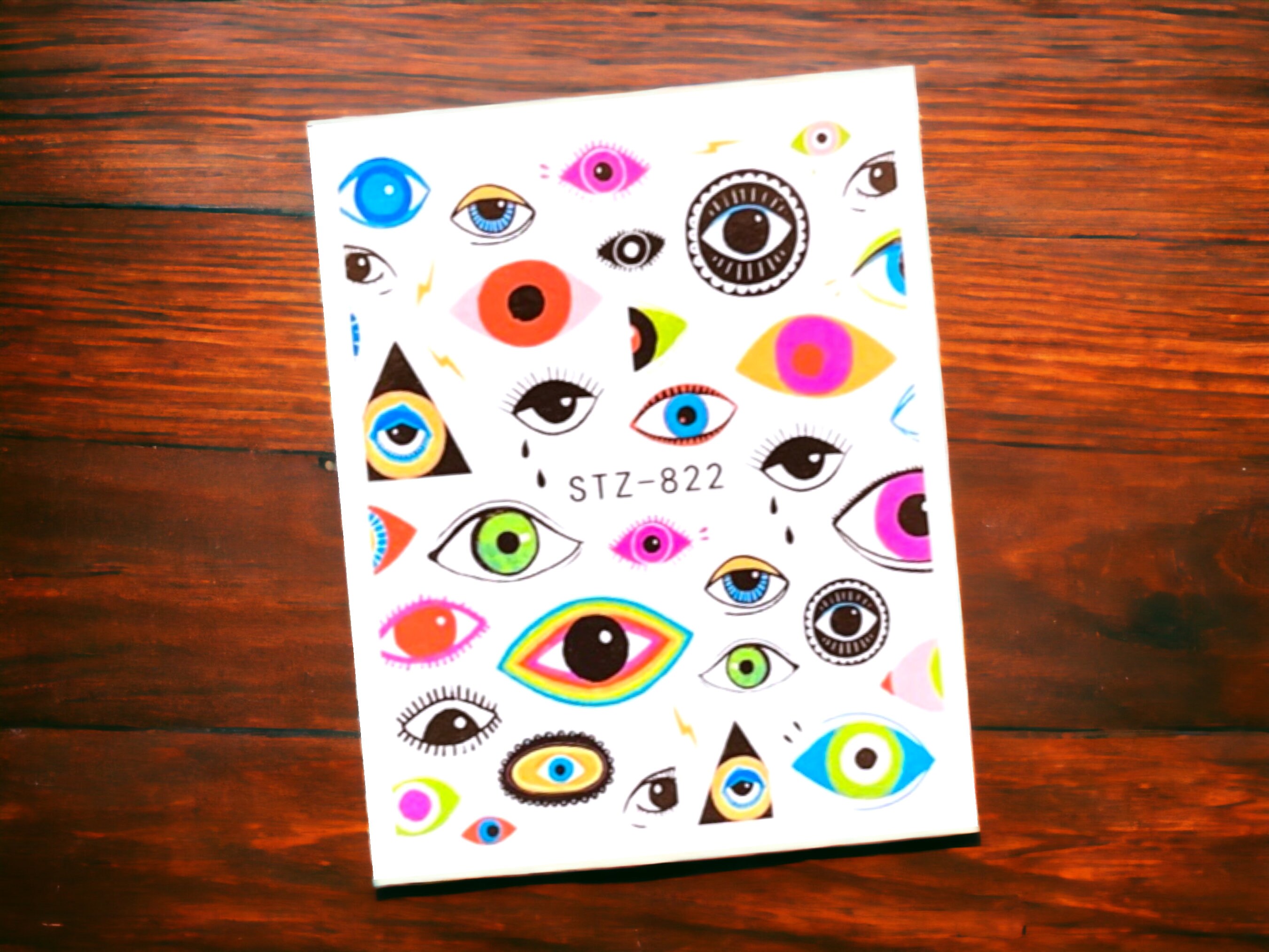 Colorful Eyes Water Decal Sticker, Eyes Water Decal Nail Sticker ...