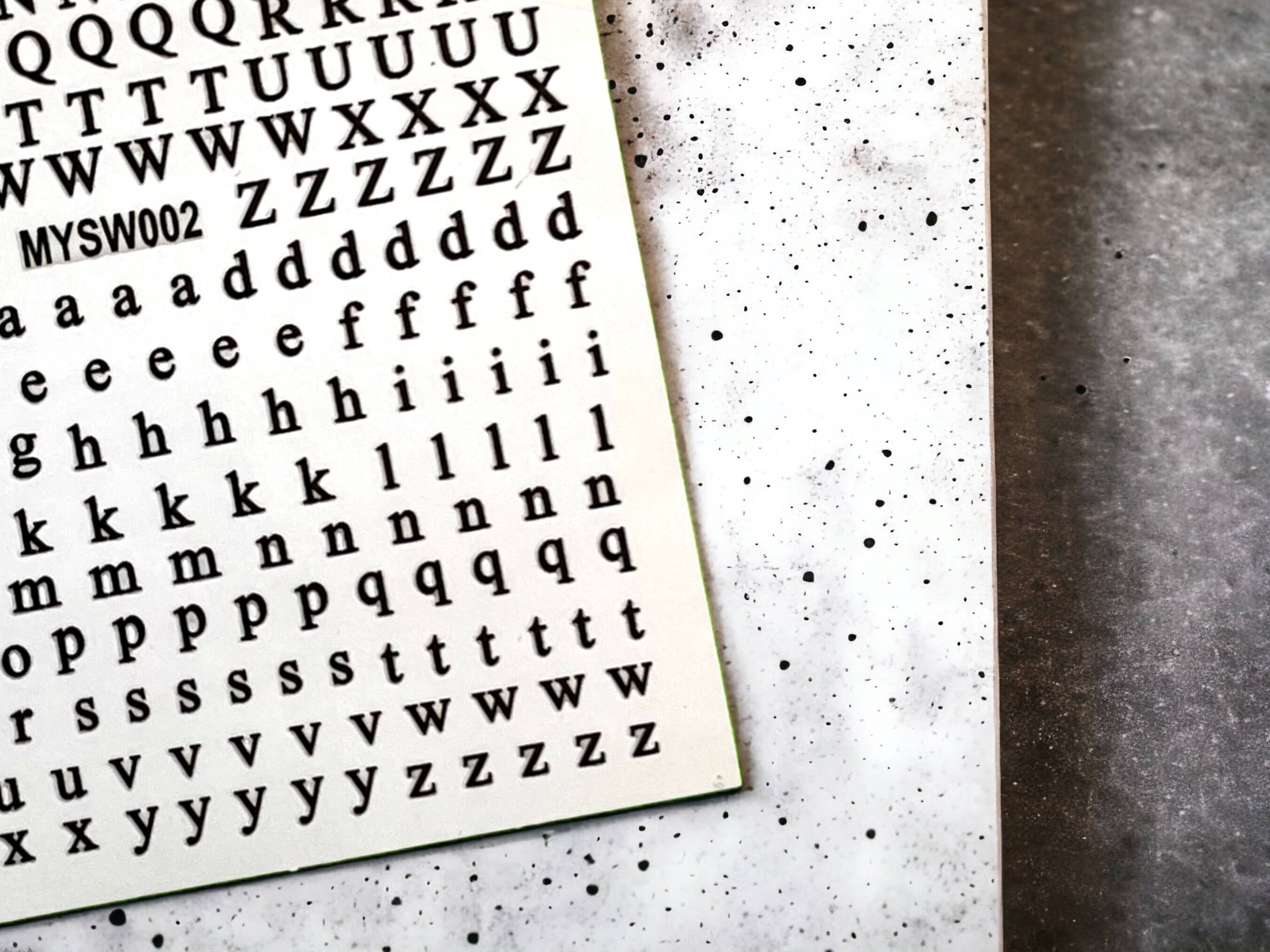 Black Letters Sticker, Black Alphabet Sticker, Black Letters Nail ...