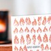 Pink and Red Fire Nail Sticker, Pink Fire Sticker, Pink Fire Nail ...