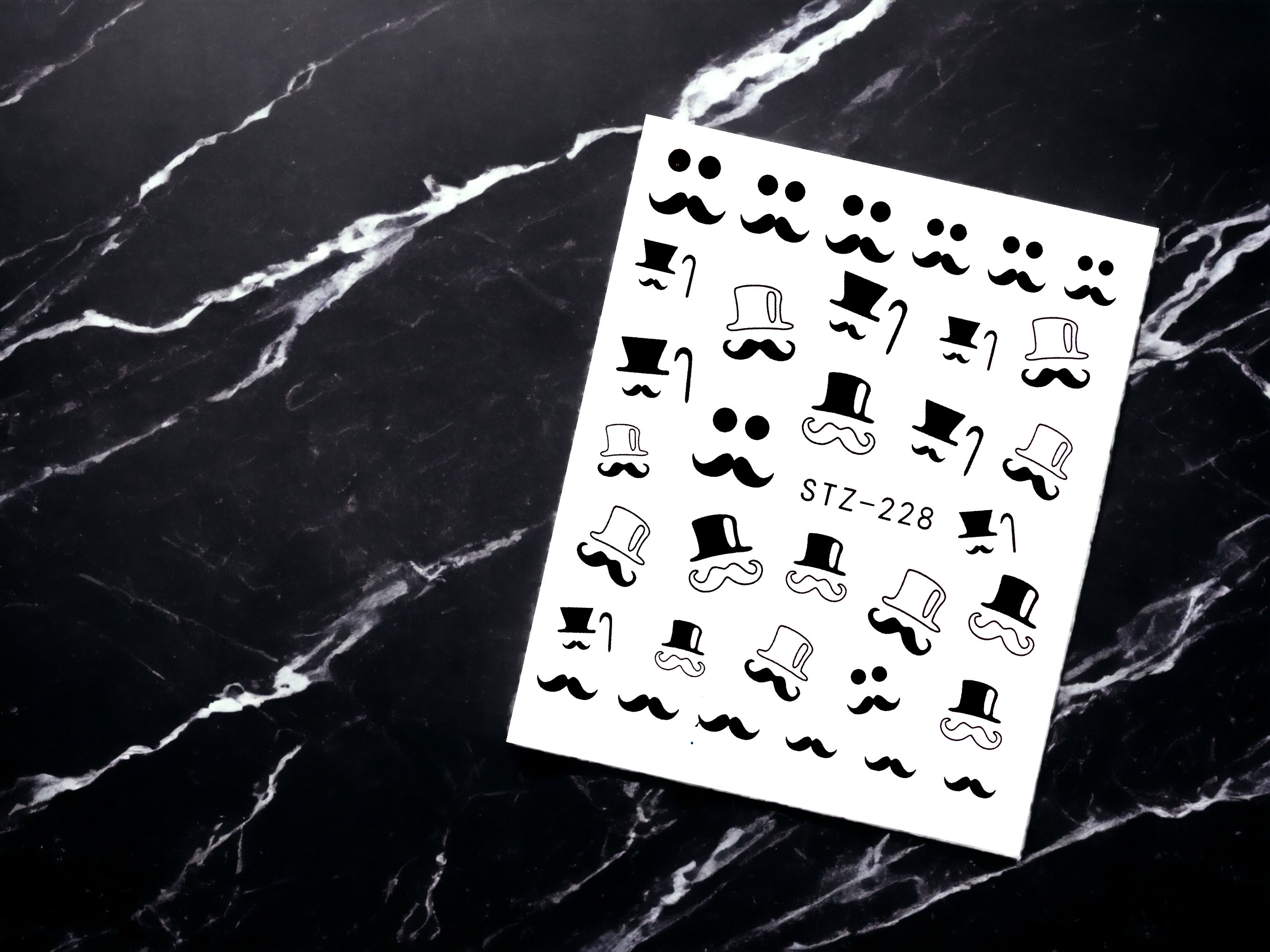 Mustache Water Decal Sticker, Mustache Water Decal Nail Sticker ...