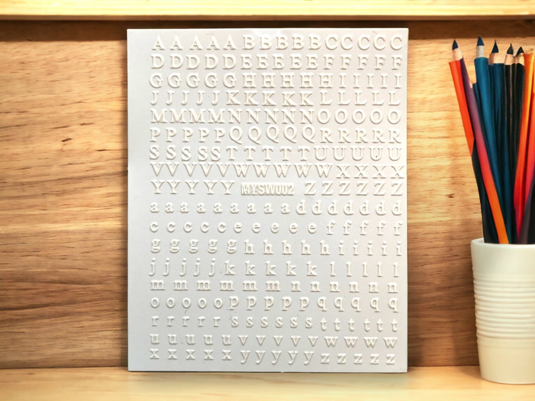 White Letters Sticker, White Alphabet Sticker, White Letters Nail ...