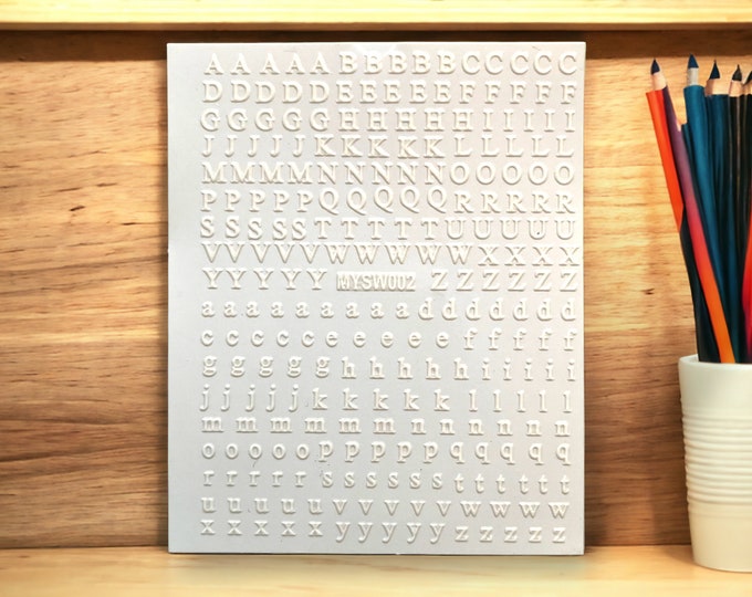 Tiny White Alphabet and Number Stickers | Uppercase and Lowercase ...