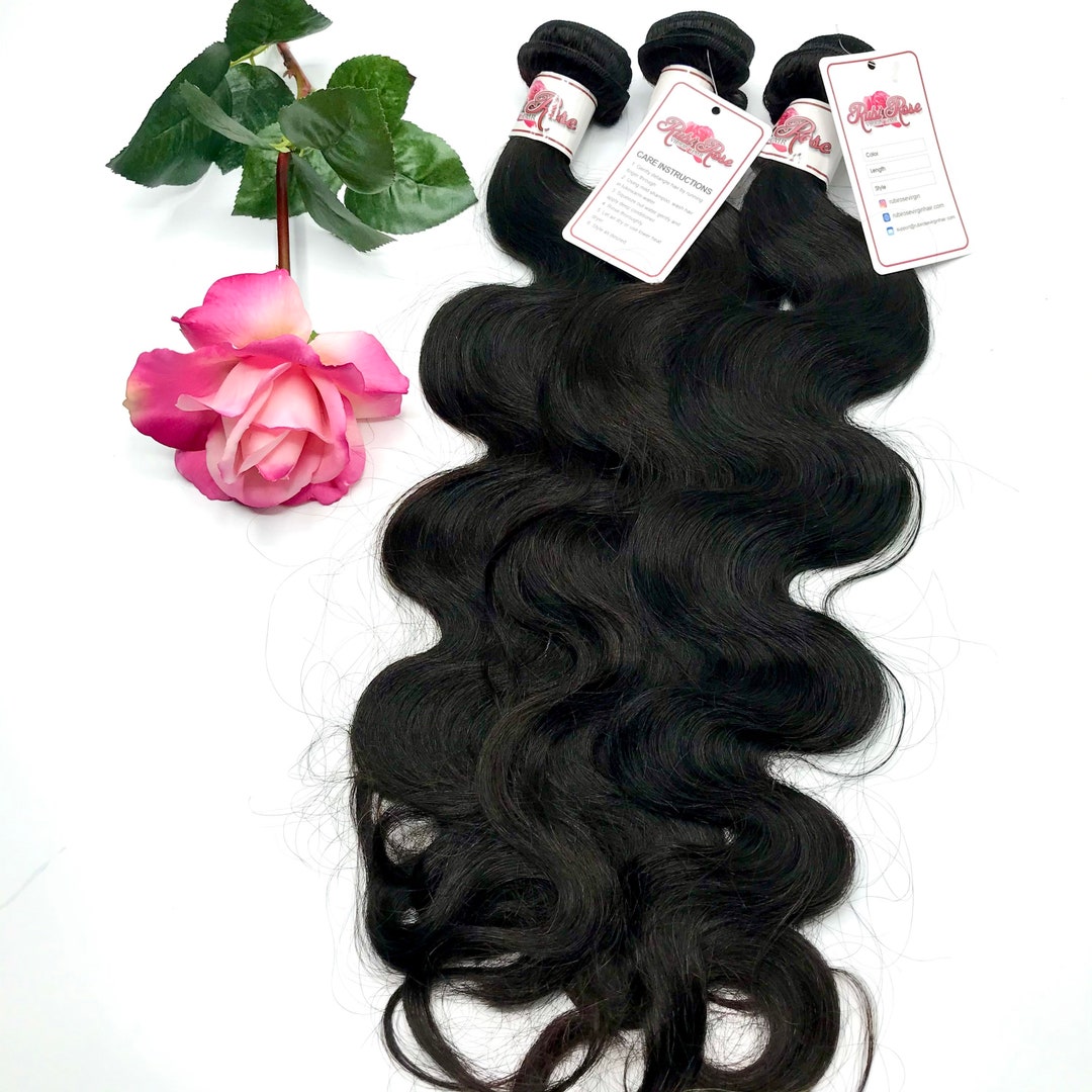 Brazilian Body Wave Bundles 10A 100g Rubi Rose Virgin Hair - Etsy