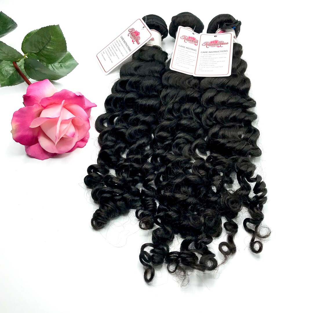 Brazilian Deep Wave Bundles 10A 100g Rubi Rose Virgin Hair - Etsy.de