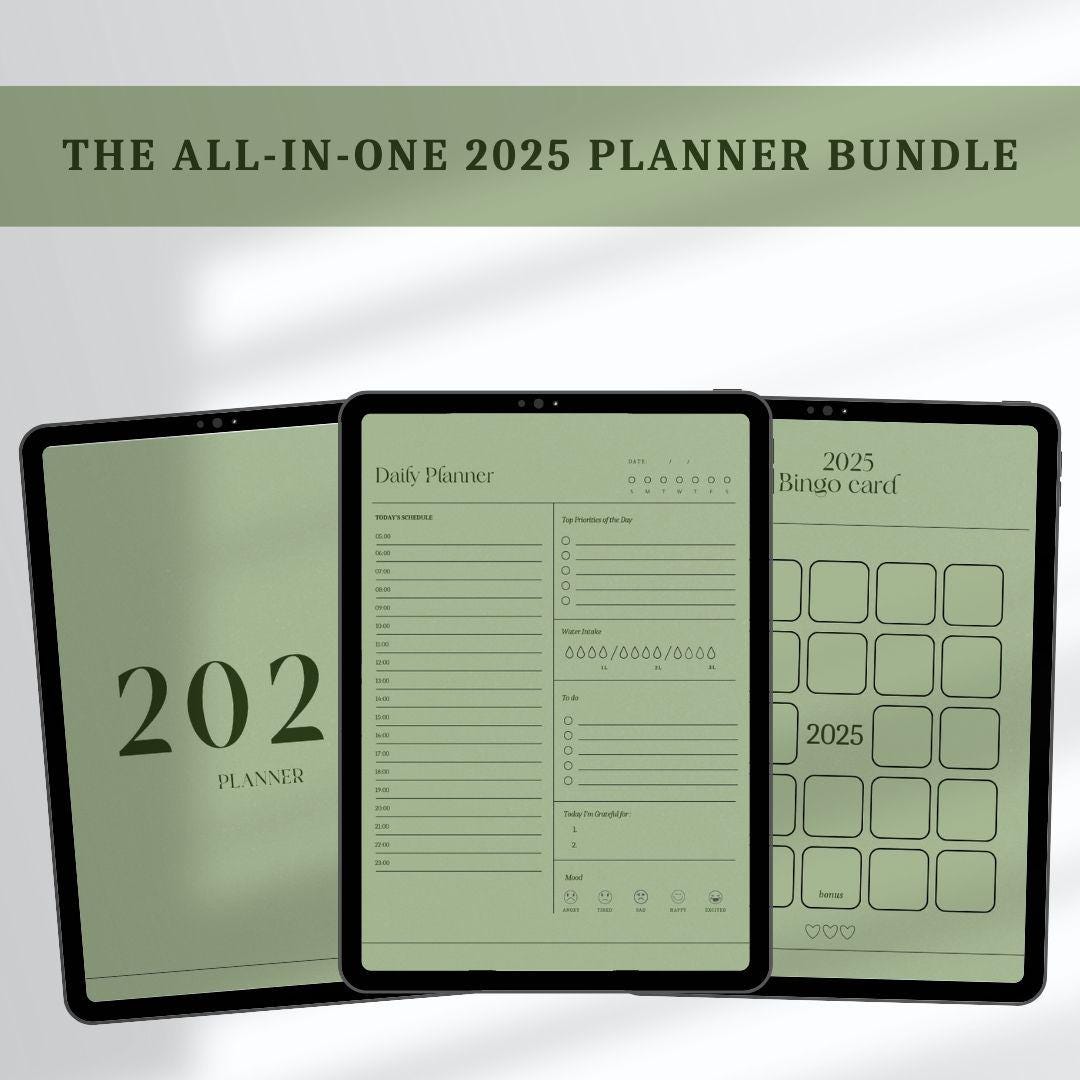 2025 Digital Planner Goodnotes | iPad Planner | Digital Agenda | Bingo ...