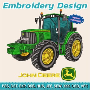 Embroidery Design / John Deere Tractor / INSTANT Download / Car Design ...