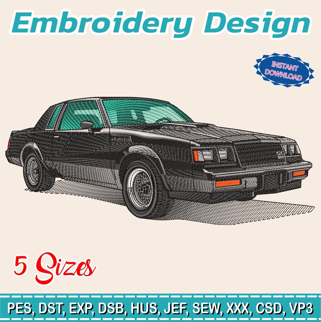 Embroidery Design / Buick GNX / INSTANT Download / Car Design ...