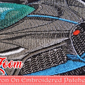 Iron on Embroidered Patches / Car Iron-on Patches / 9 Inches / Bugatti ...