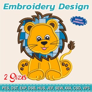 Embroidery Design / Baby Lion / Lion Applique / Baby Shower ...