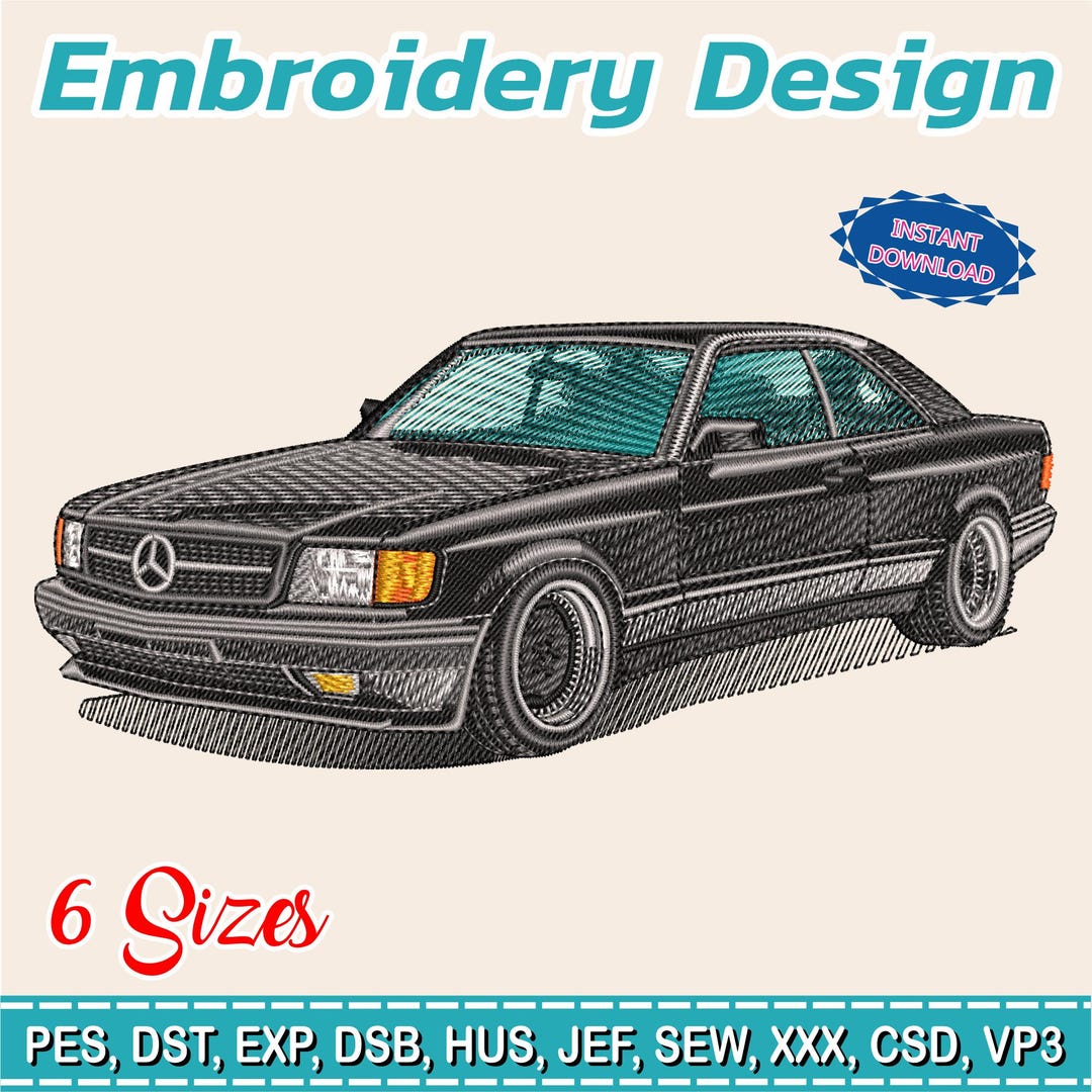 Embroidery Design / Mercedez Fr/ Mercedes Benz Classic / 3 Different ...