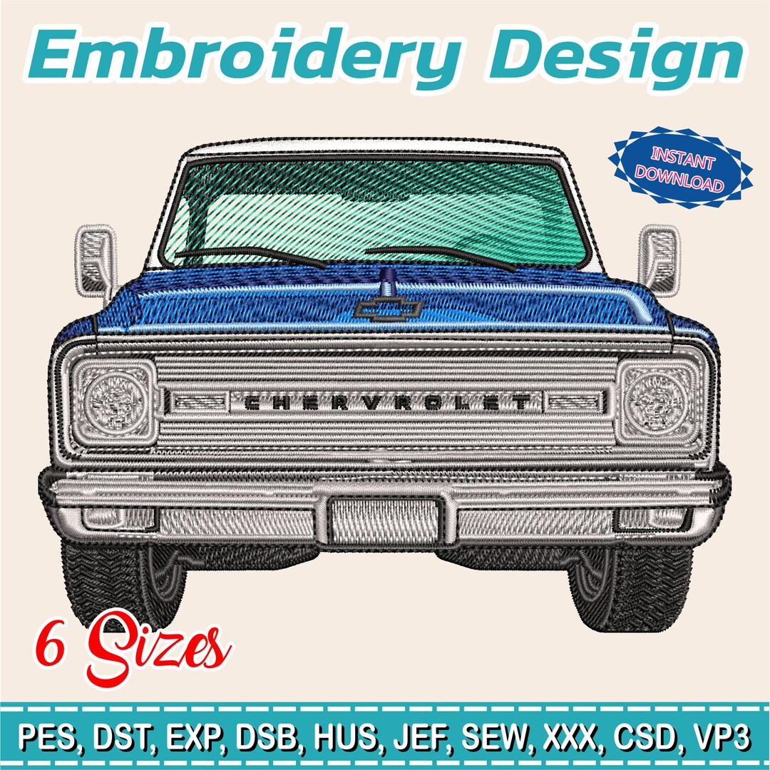 Embroidery Design / Chevrolet / 6 Different Sizes / INSTANT Download ...