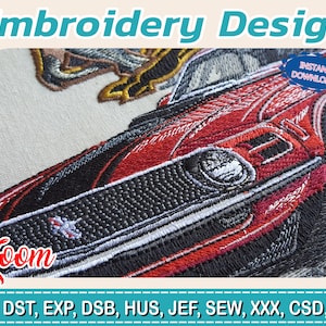 Embroidery Design / Mustang GT / Chevrolet / 4 Different Sizes ...