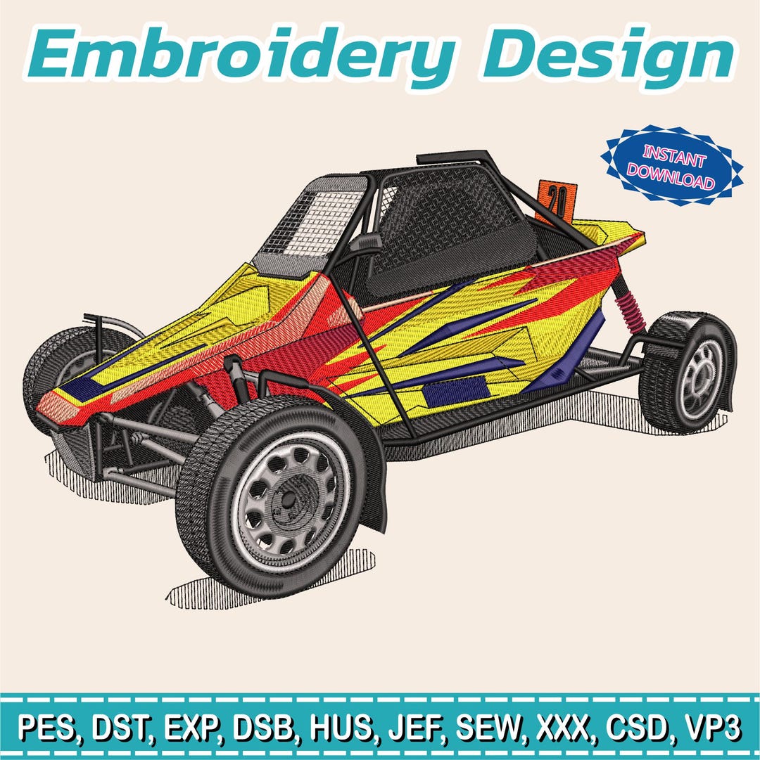 Embroidery Design / All Terrain Buggy / INSTANT Download / Car Design ...