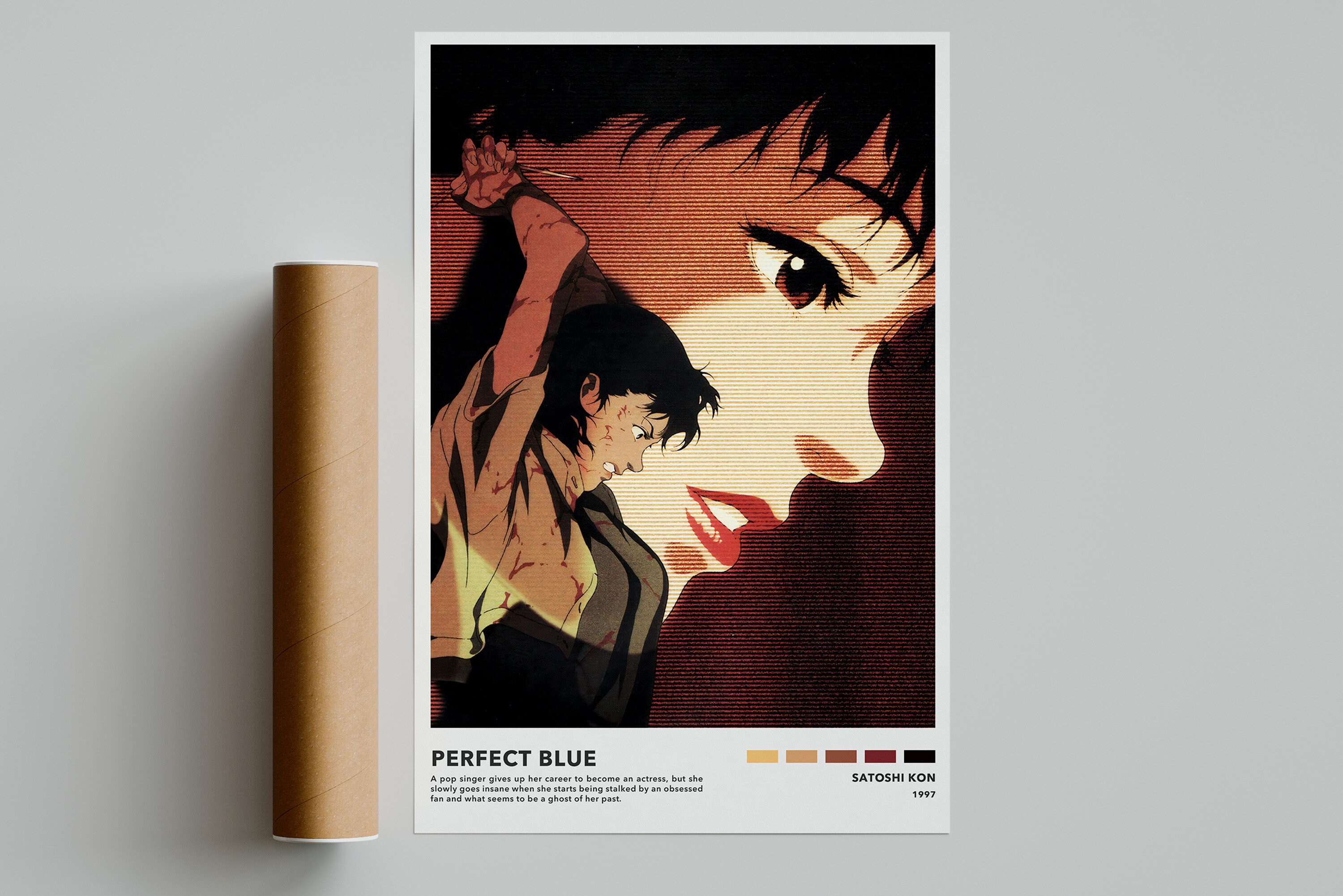 Perfect Blue Poster Satoshi Kon Minimalist Anime Poster | Etsy