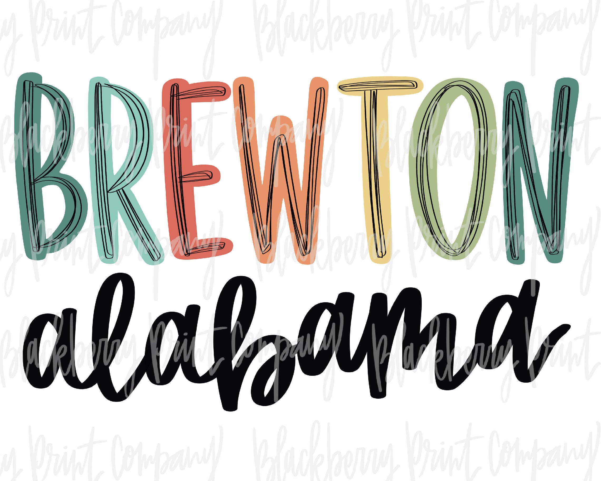 Brewton Alabama PNG Sublimation Printable - Etsy