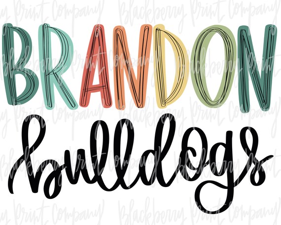 Brandon Bulldogs PNG Sublimation Printable | Etsy