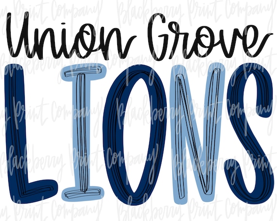 Union Grove Lions PNG Sublimation Printable Digital Download - Etsy