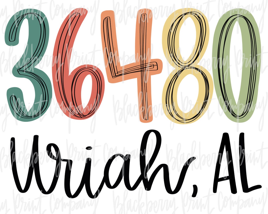 36480 Uriah AL PNG Sublimation Hand Lettered Digital Download - Etsy