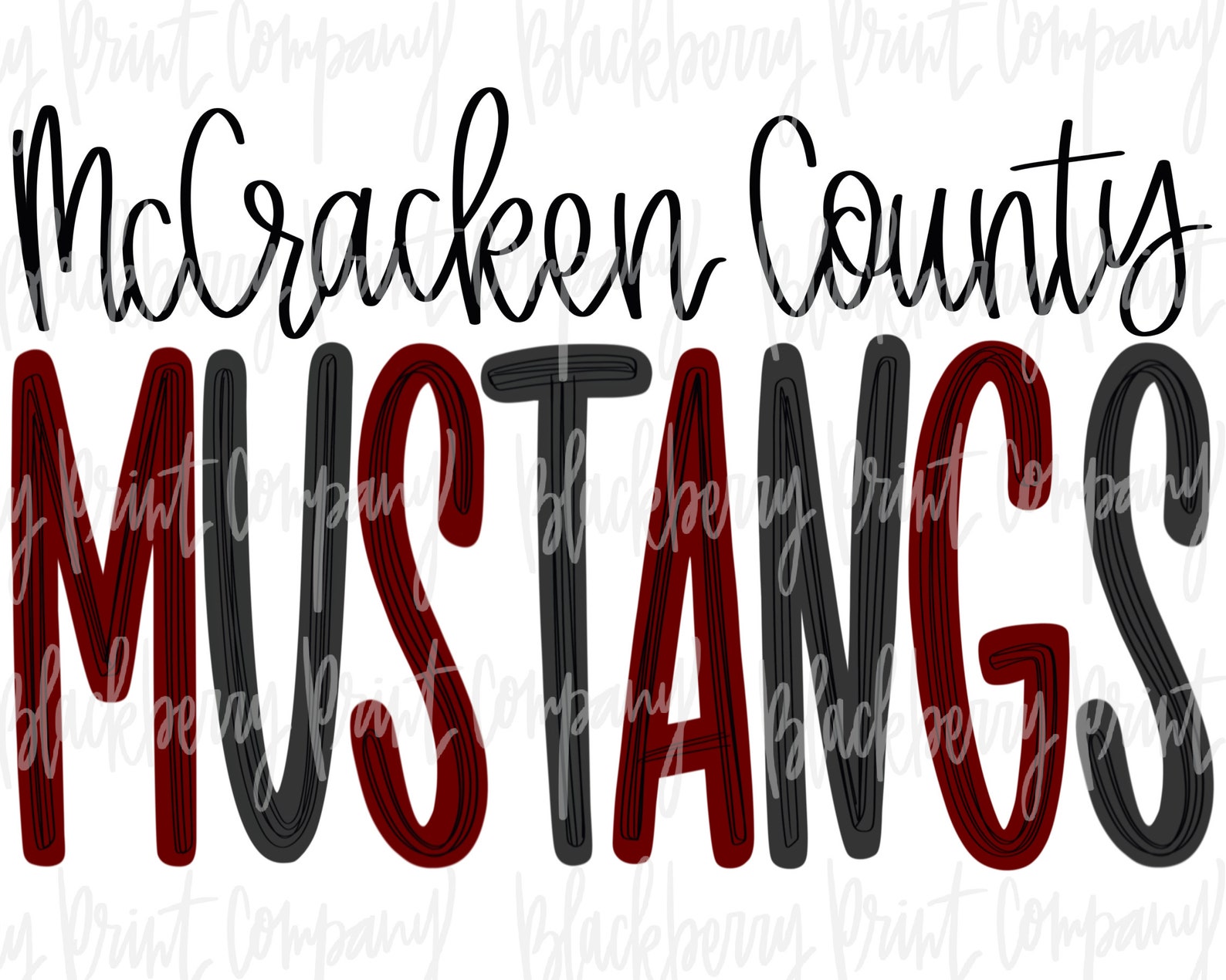 Mccracken County Mustangs PNG Sublimation Printable Digital - Etsy