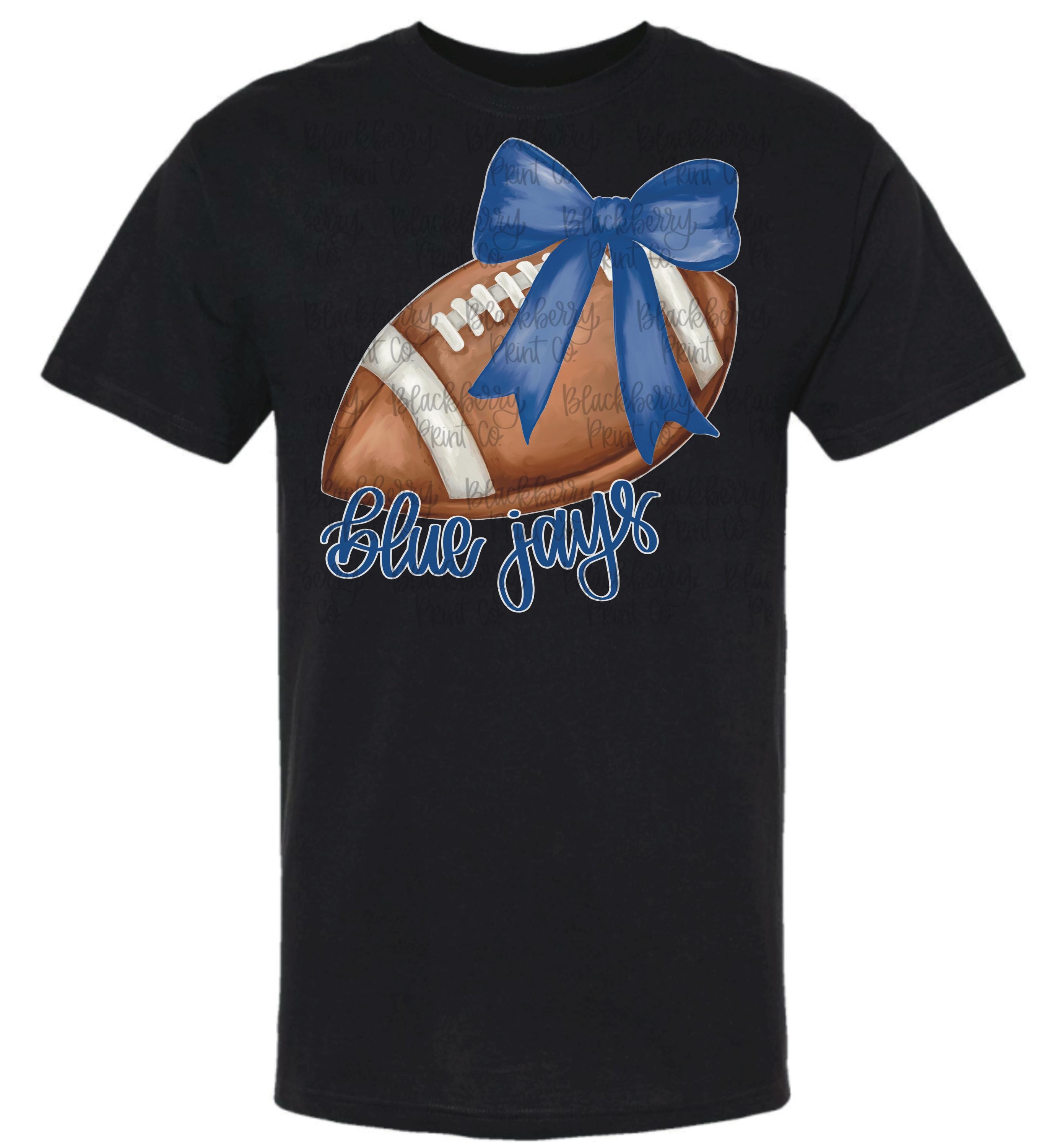 Blue Jays Football PNG | Preppy Bow Sublimation Design (digital ...