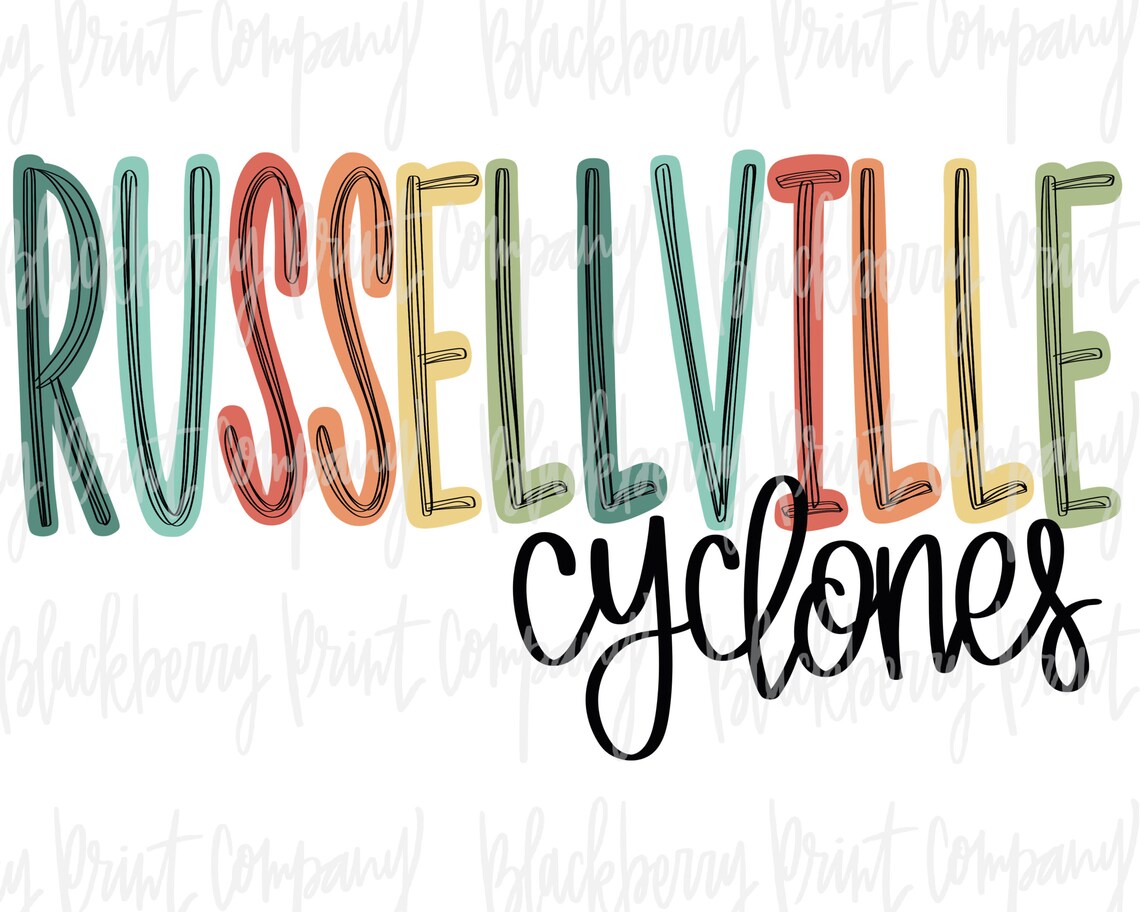 Russellville Cyclones PNG Sublimation Printable Instant | Etsy