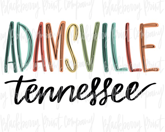 Adamsville TN PNG Sublimation Digital Download | Etsy