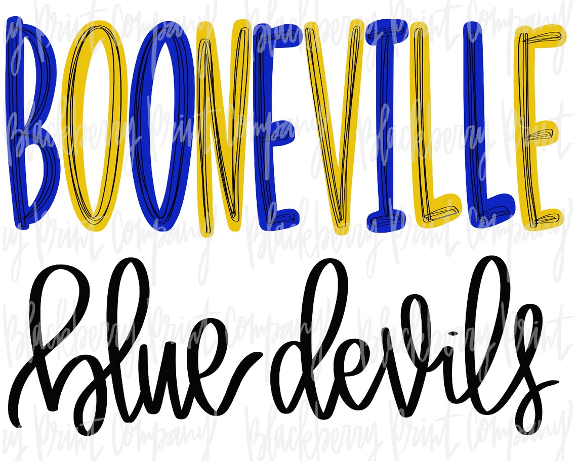Booneville Blue Devils PNG Sublimation PNG - Etsy