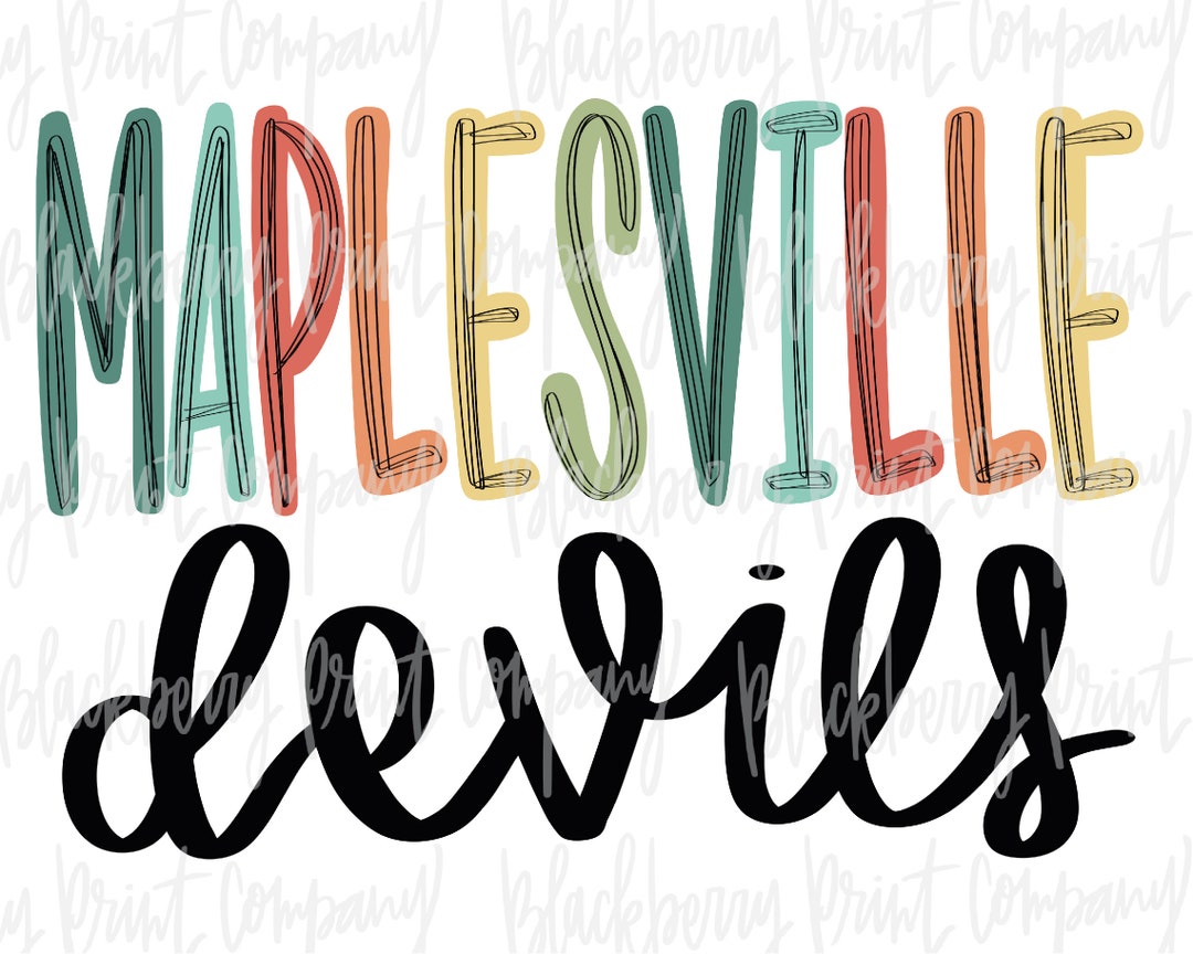 Maplesville Devils PNG Sublimation Printable - Etsy