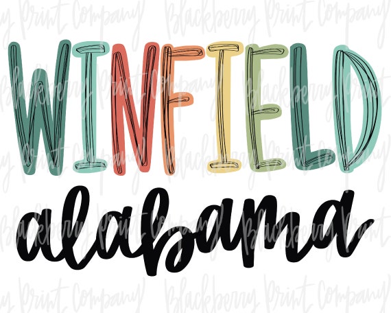 Winfield Alabama PNG Sublimation Printable | Etsy
