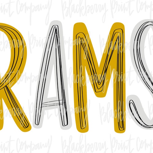 Go Rams PNG Sports Mom Team Spirit Digital Download - Etsy
