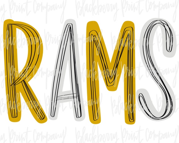Rams PNG Sublimation Printable Digital Download - Etsy Canada
