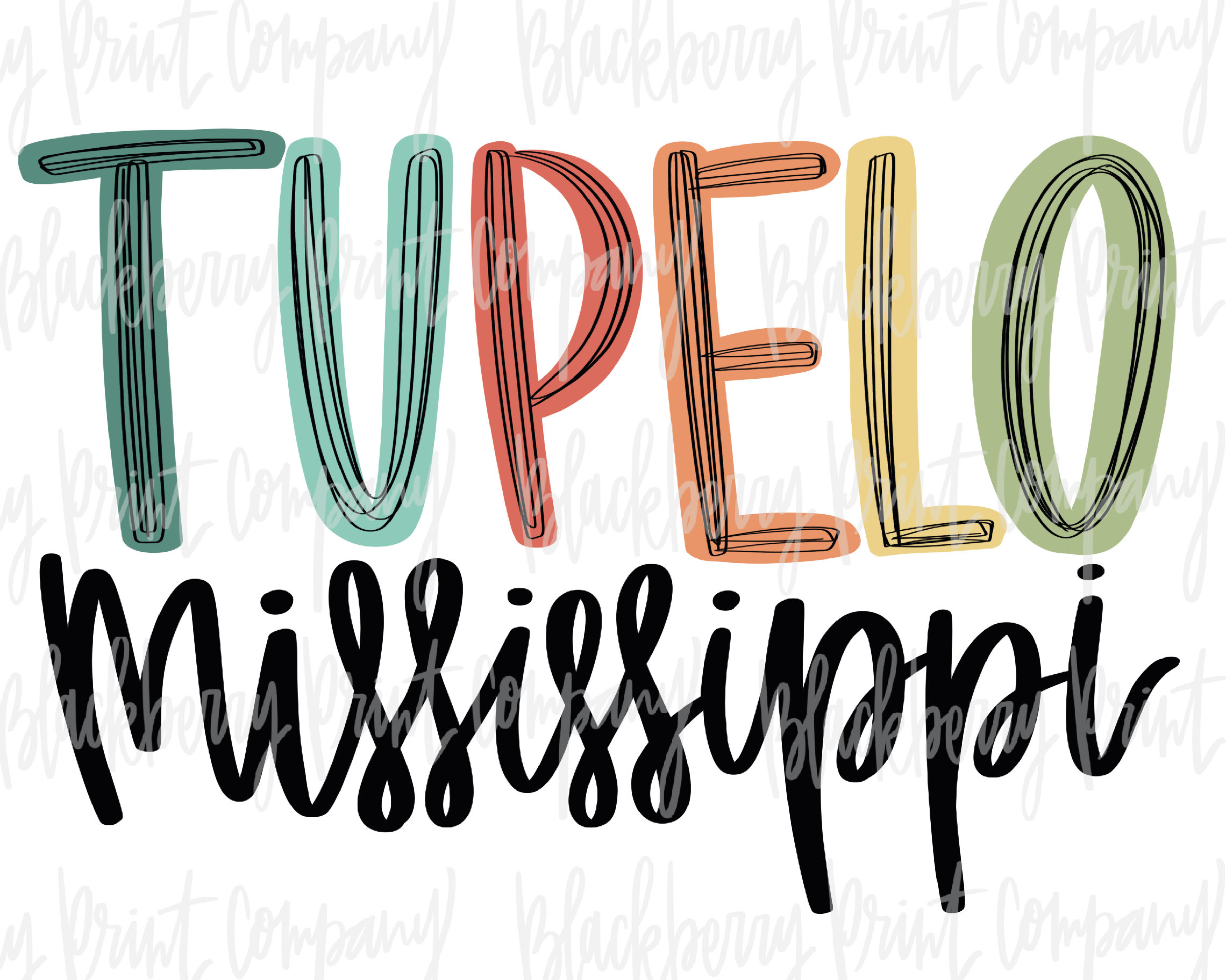 Tupelo MS PNG Sublimation Printable - Etsy