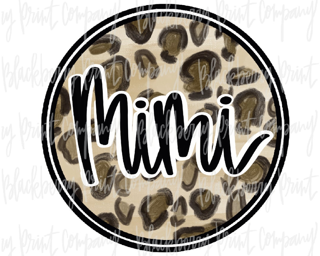 Leopard Mimi Circle PNG Sublimation Printable Digital Download - Etsy