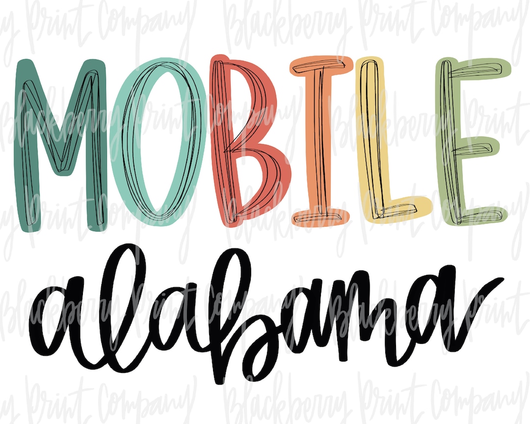 Mobile Alabama PNG Sublimation Printable - Etsy