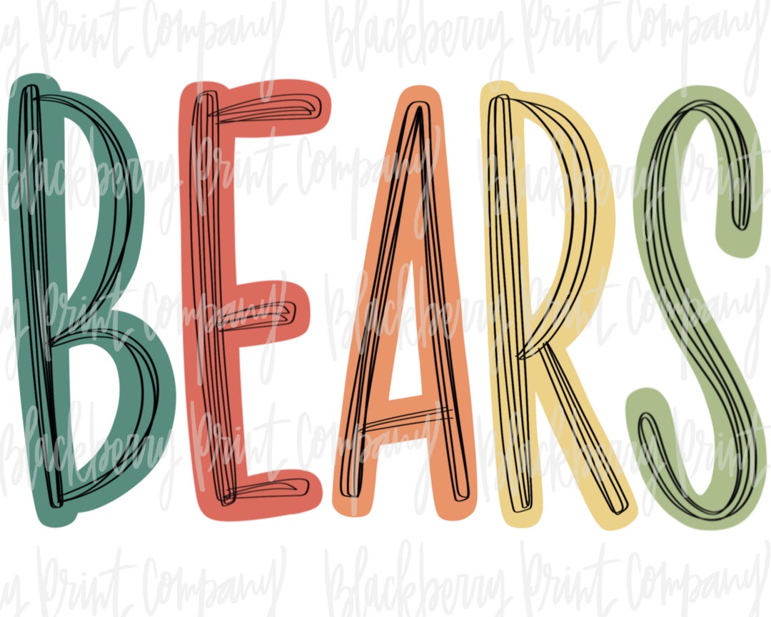 Osos PNG Sublimación Escrito a mano Imprimible - Etsy México