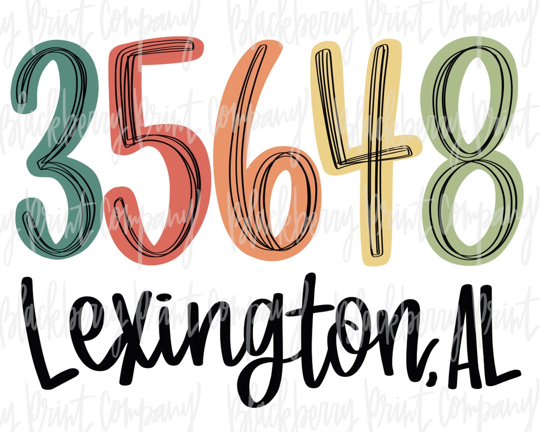 35648 Lexington AL PNG Sublimation Hand Lettered Digital Download - Etsy
