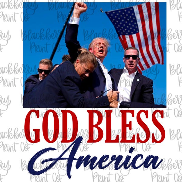 Trump God Bless America Png - Etsy