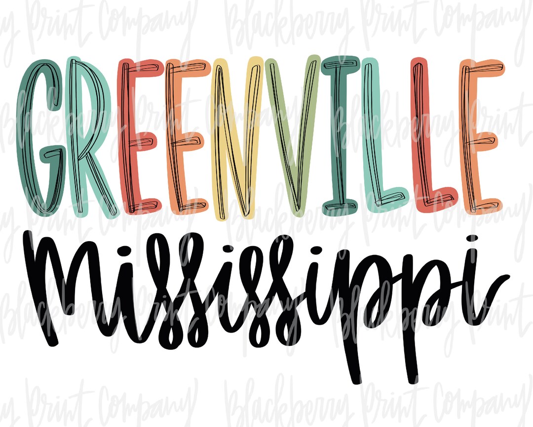 Greenville MS PNG Sublimation Digital Download - Etsy