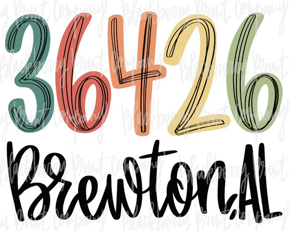 36426 Brewton AL PNG Sublimation Printable - Etsy