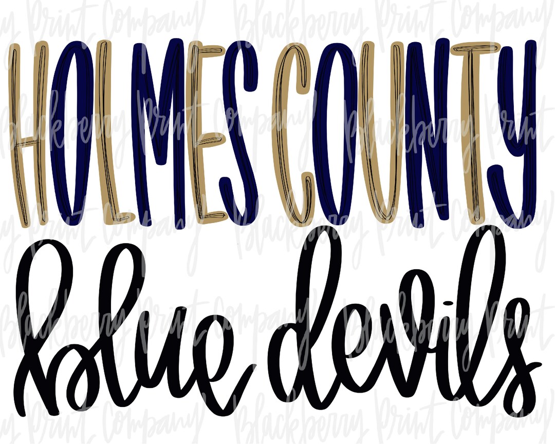 Holmes County Blue Devils School Mascot PNG Sublimation Printable - Etsy