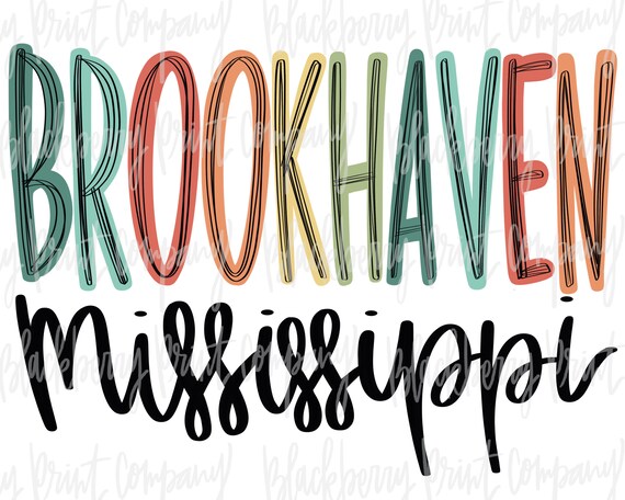 City State Brookhaven MS PNG Sublimation Printable | Etsy