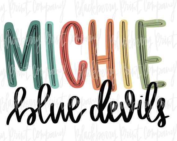 Michie Blue Devils PNG Sublimation Printable - Etsy