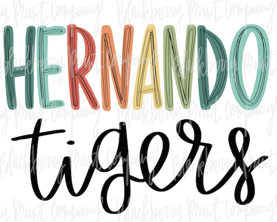 Hernando Tigers PNG Sublimation Printable | Etsy
