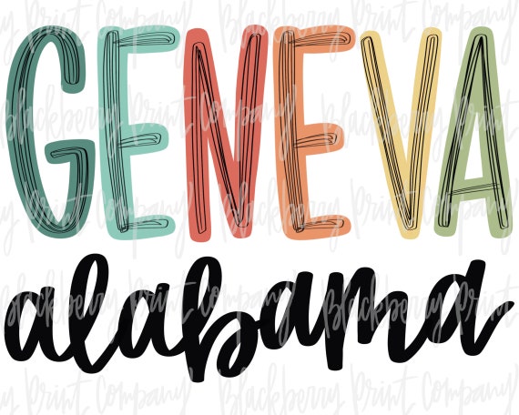 Geneva Alabama PNG Sublimation Printable - Etsy